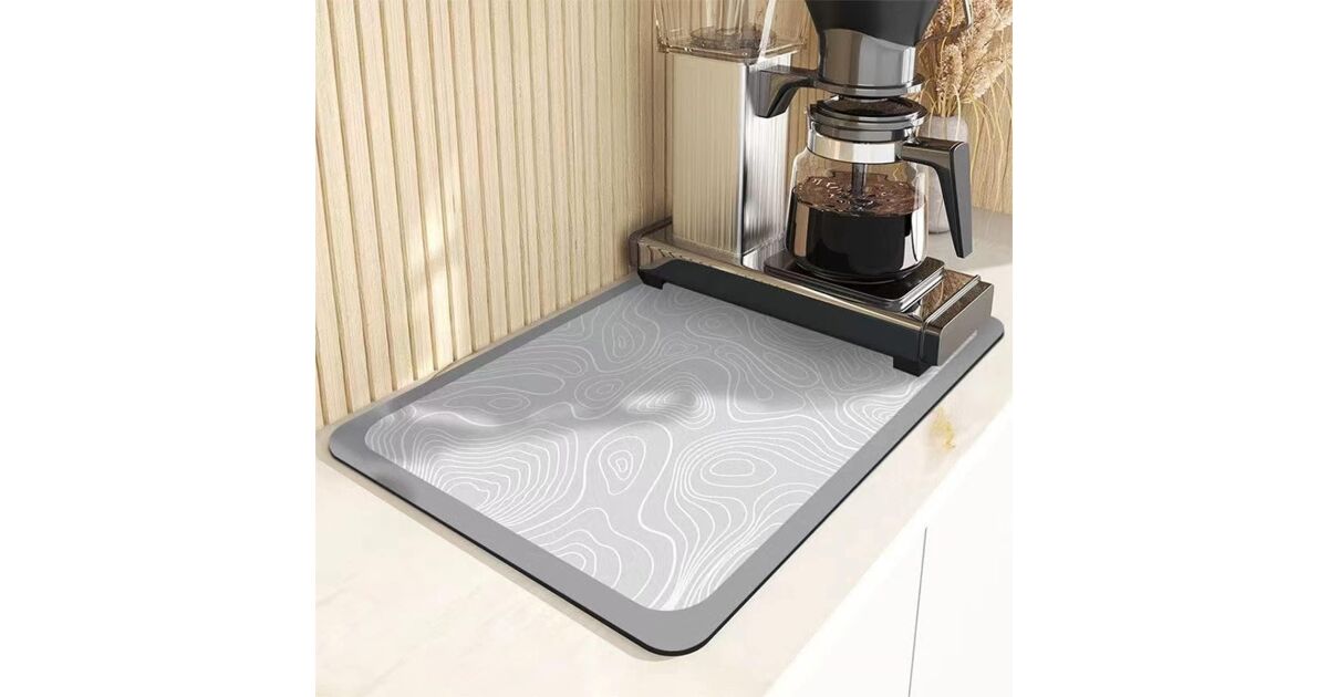 Super Absorbant! Covoraș Uscător Vase CALOPEAH 50x40cm Gri - Mată ...