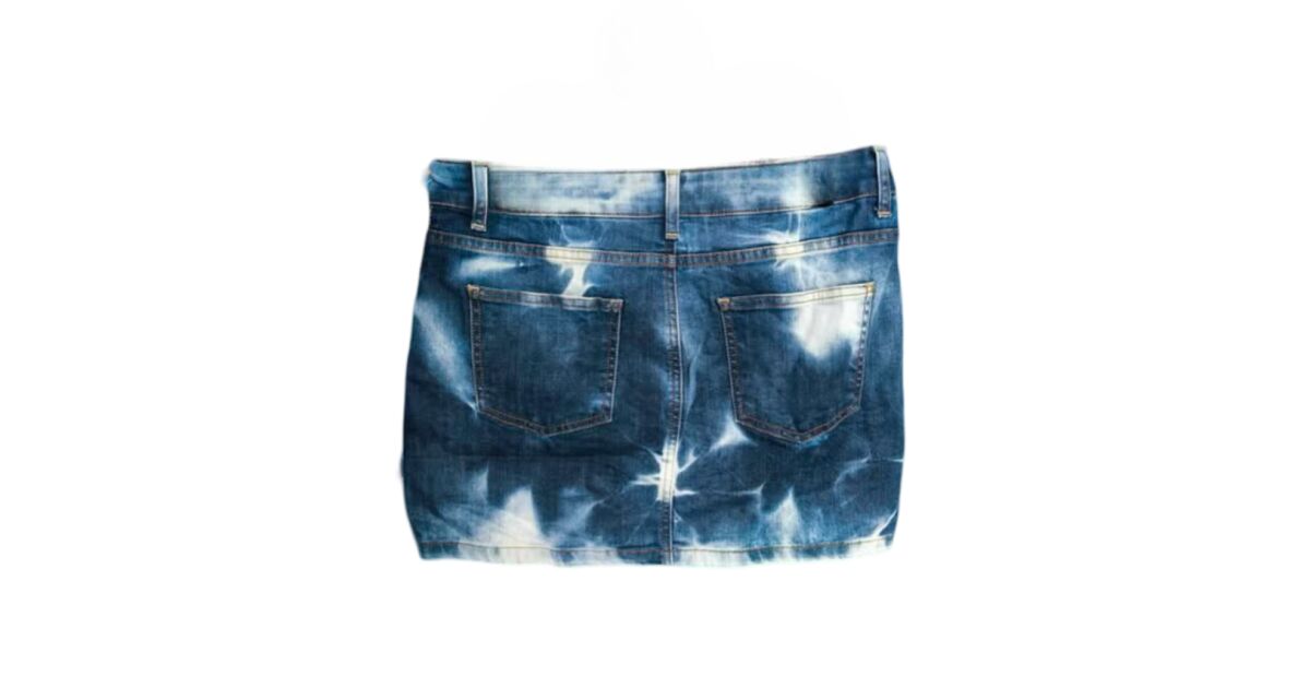 Topshop Mini Krilo - Poletna Eleganca! Udobno, stilsko mini krilo, modro, št 40 - bombaž ...