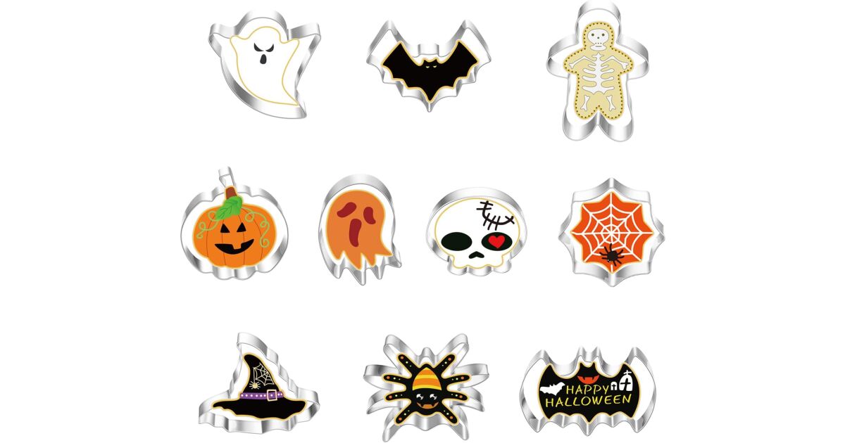 Set 10 forme de prăjituri pentru Halloween — Decupatoare din inox ...