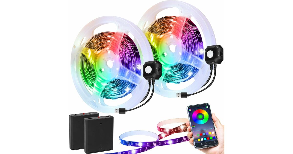 Osvetlite dom! 3m RGB LED trak s senzorjem gibanja - PIR, aplikacija ...