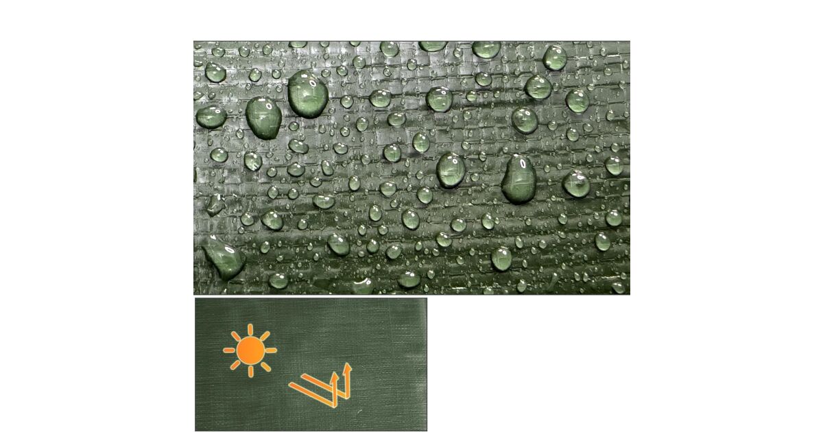 Zaščitna ponjava STARPYNG 3x3m - Vodoodporna, UV odporna! Zelena ...