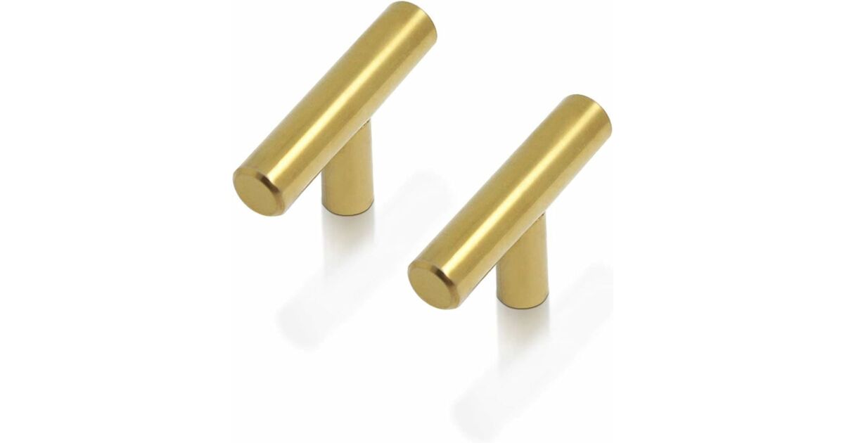 Eleganță Aurie! Set 5 Butoni Mobila T Probrico 50mm - Inox, design ...