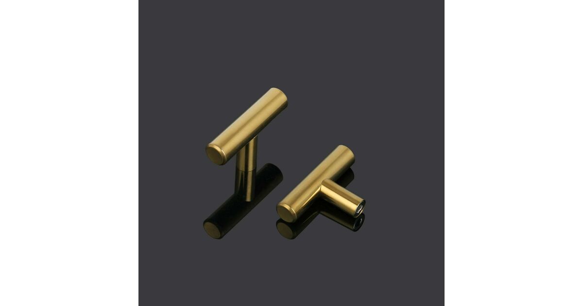 Eleganță Aurie! Set 5 Butoni Mobila T Probrico 50mm - Inox, design ...