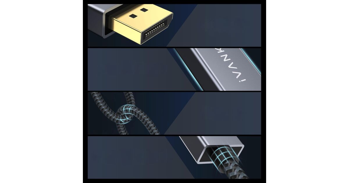 Kabel Mini DisplayPort do DisplayPort 4K 60Hz, 1m, Szary- Plug and Play ...