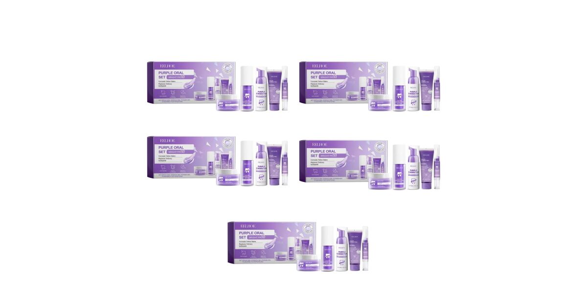 Lila Zahnaufhellungsset, farbkorrigierendes Serum, sichere und milde ...