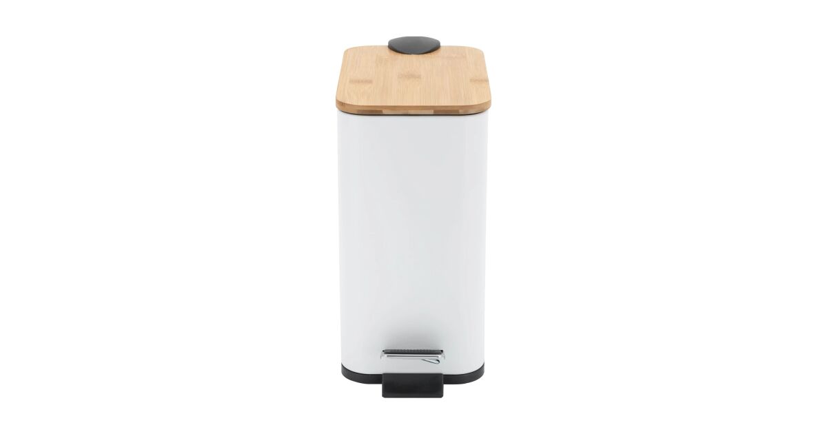 Coș de gunoi, design modern, funcționare fără mâini, ALB, 5L | Pepita.com