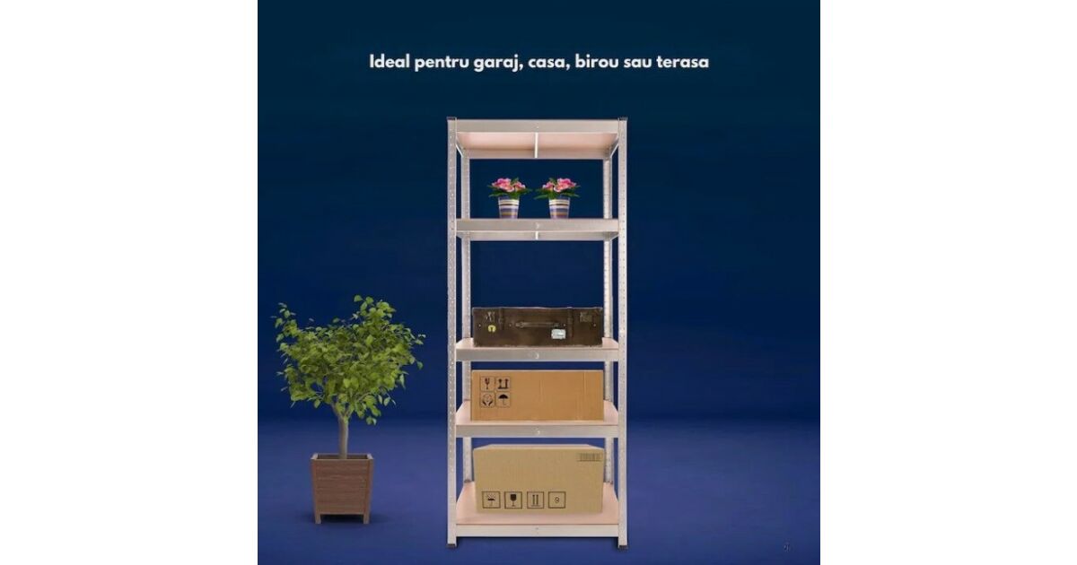 AVIMAX® - 2 DB - polcos szekrény, fém, 5 db MDF polc, 180x90x40 cm, 175 ...