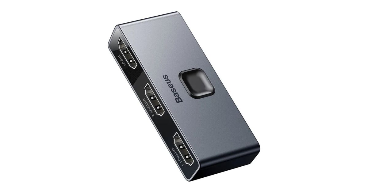 SWITCH video Baseus Matrix CAHUB-BC0G, HDMI bidirectional - 2x HDMI 4K ...