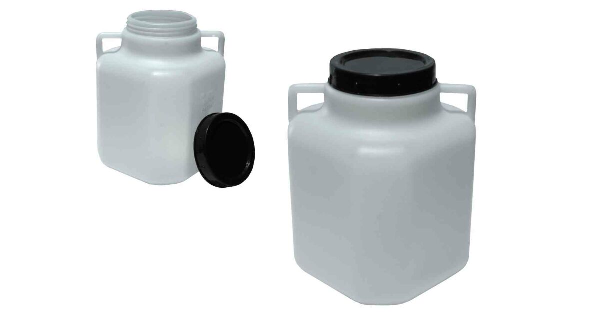 Sticla de apa Sterk, Capacitate 10 l., patrat RK, Alb | Pepita.com
