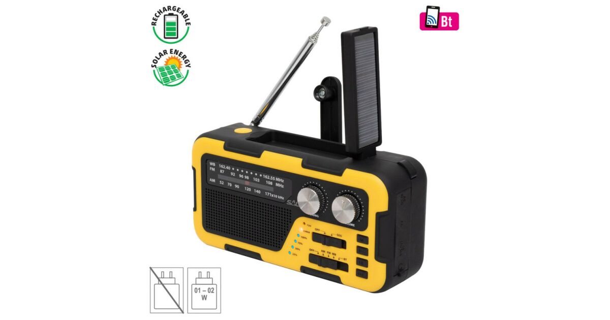 SAL RPH 2 multifunktionales Solarradio, Hybridladung, 3-Band-AM-FM-SW ...
