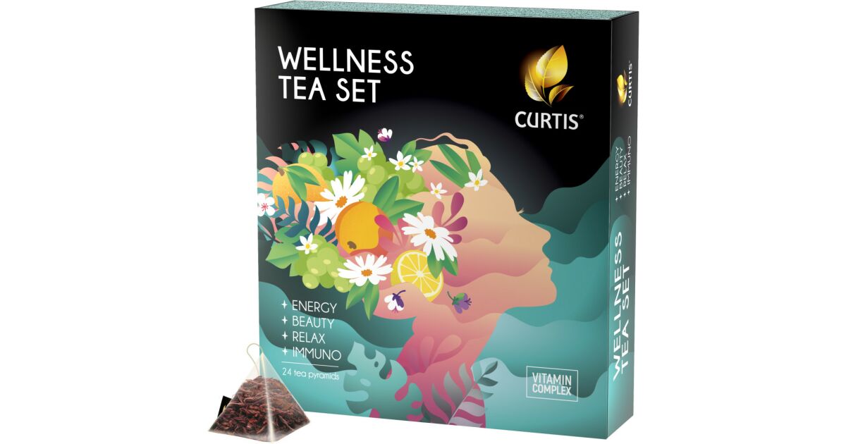 CURTIS Wellness Tea Set, piramis filteres tea válogatás 40,8 g | Pepita.hu