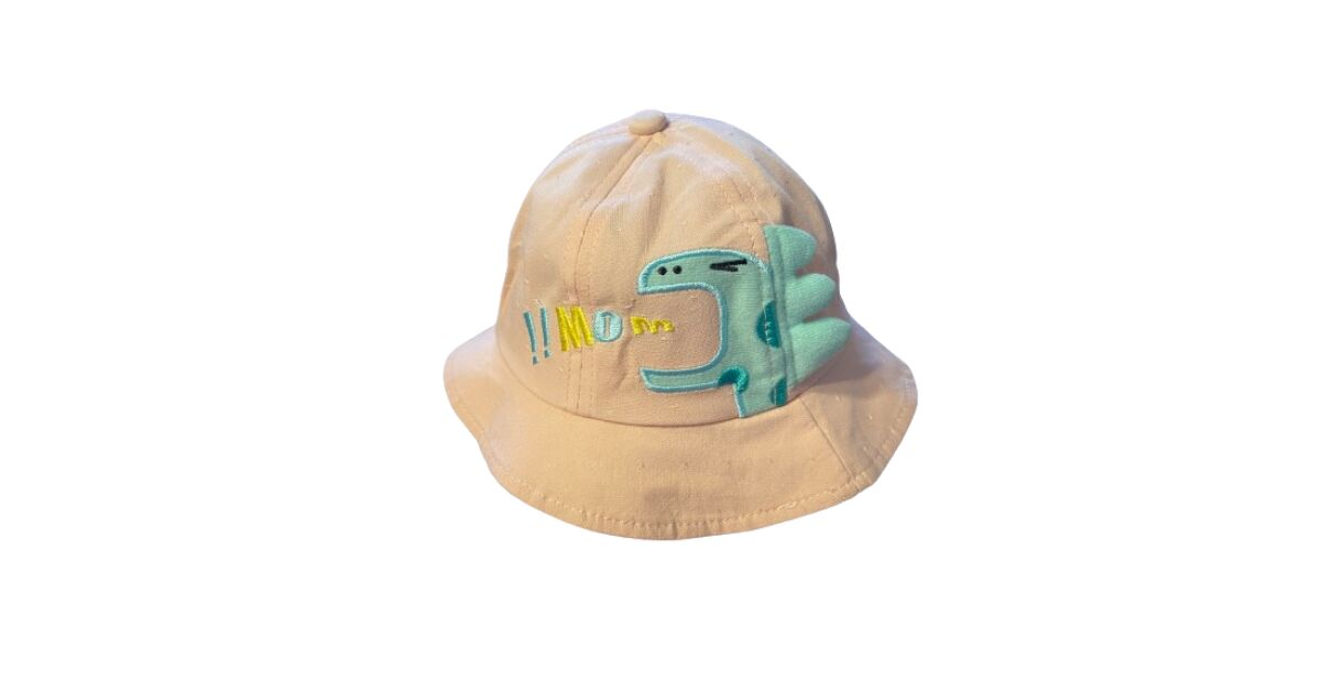 Palarie pentru copii Dino Wow, bumbac, Crem, 2-5 ani | Pepita.com