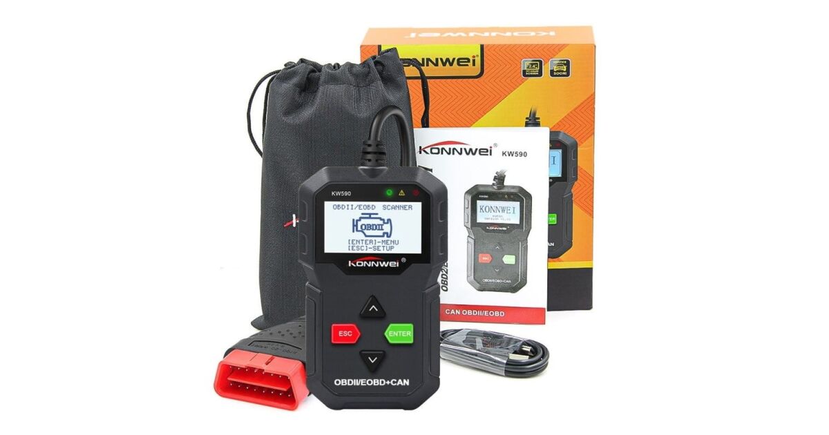 Diagnostika OBD2 KONNWEI KW590, čierna, zobrazenie a popis chyby ...