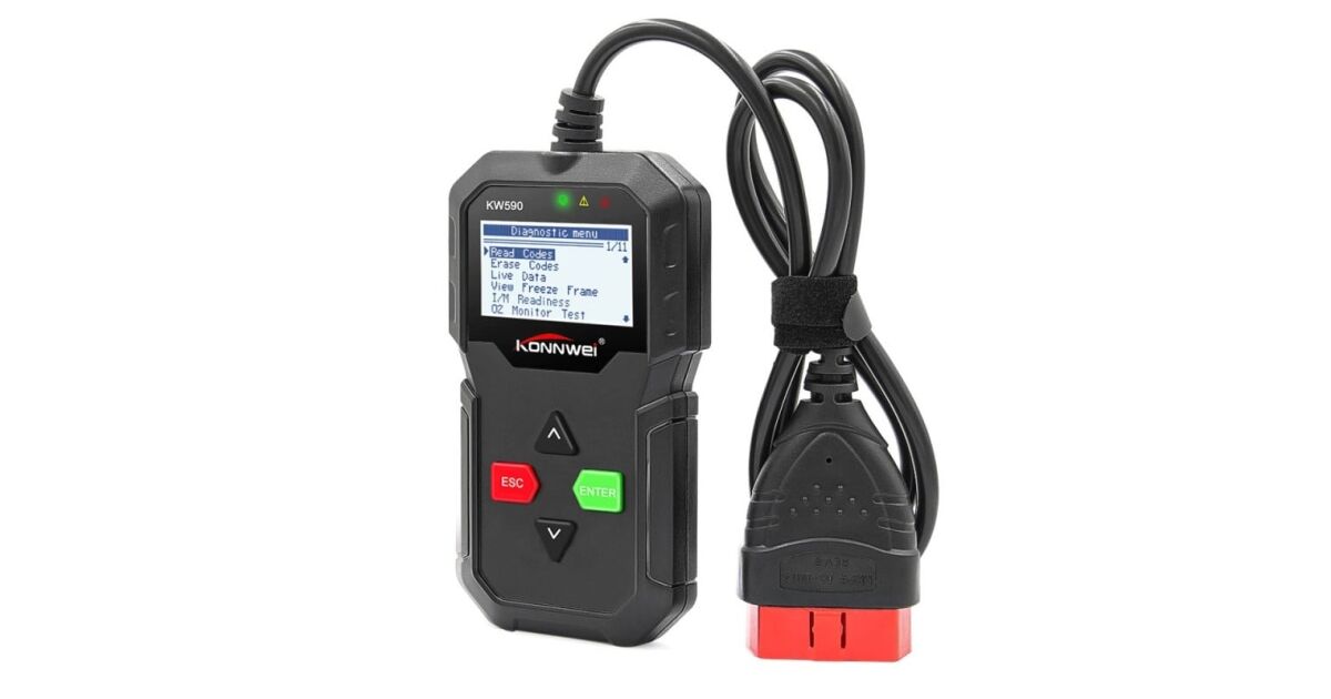 Diagnostika OBD2 KONNWEI KW590, čierna, zobrazenie a popis chyby ...