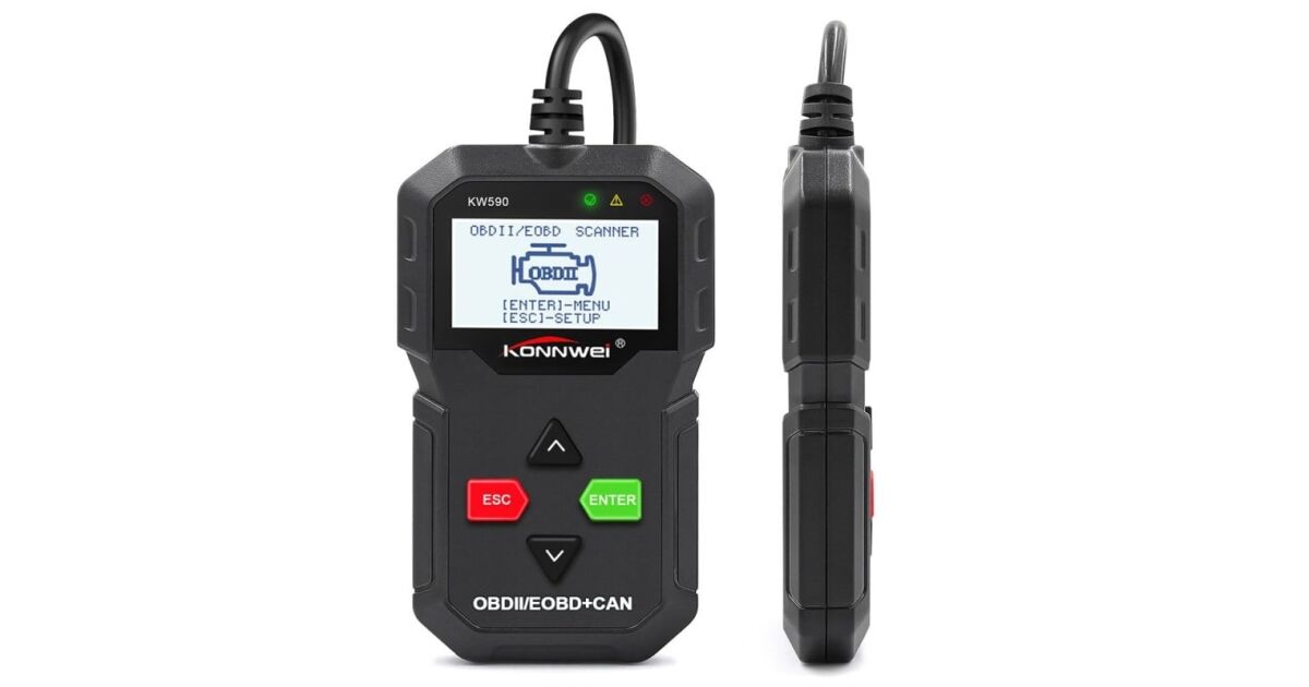 Diagnostika OBD2 KONNWEI KW590, čierna, zobrazenie a popis chyby ...