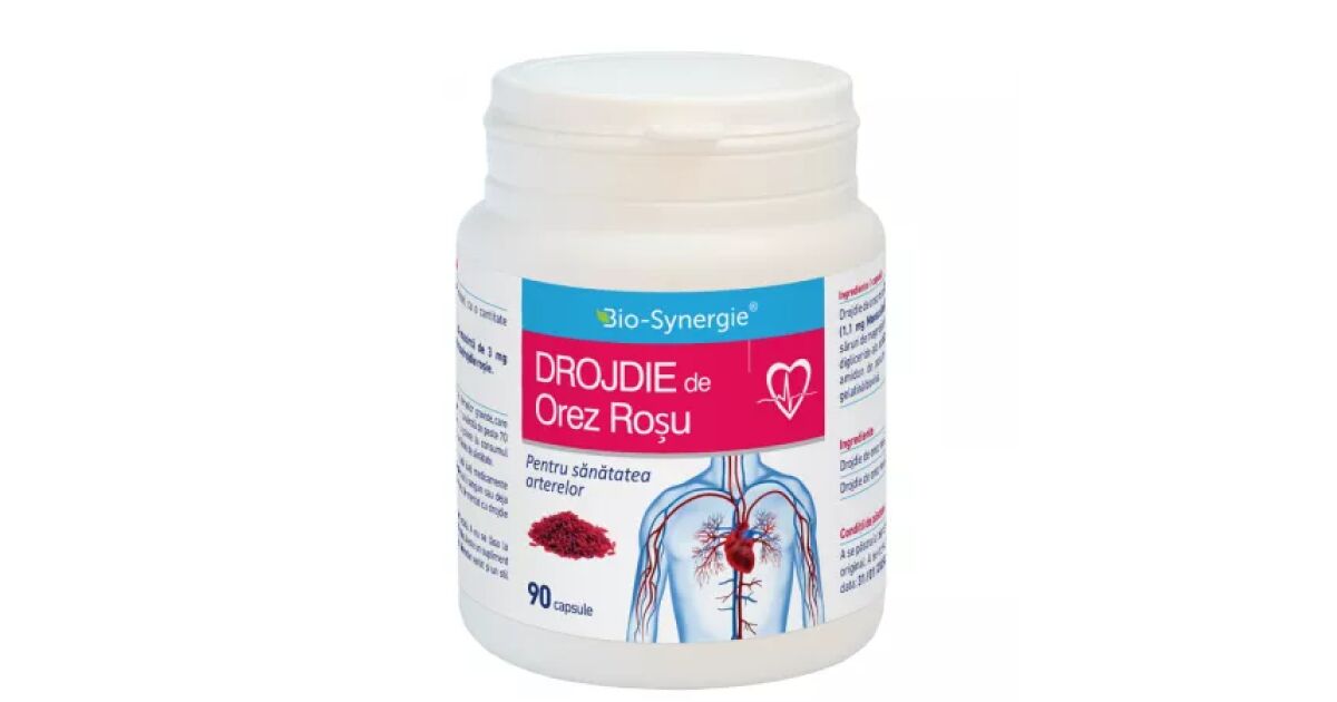 Drojdie de orez rosu, 90 capsule, Bio Synergie | Pepita.com