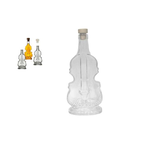 Sticlă de sticlă în formă de vioară cu dop, 0,2L, 1 buc | Pepita.com
