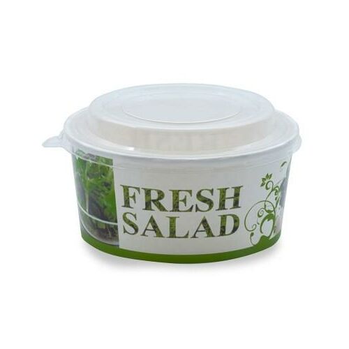 Set 50 Salatschalen aus Pappe mit Deckel, Fassungsvermögen 1100 ml ...