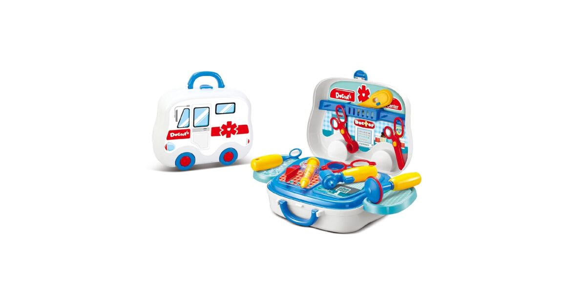 Set trusa medicala de jucarie, pentru copii 3 ani+, cu 15 accesorii, 22 ...