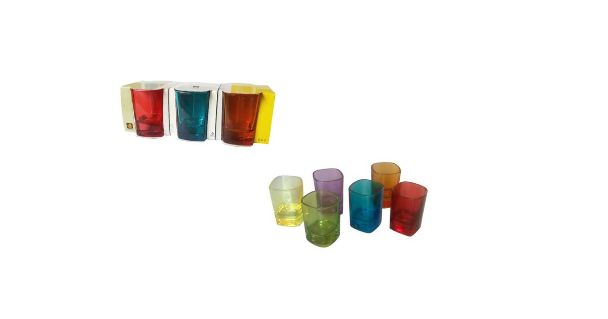 Set 6 Pahare shot Uniglass Colorate Viva, 50 ml | Pepita.com