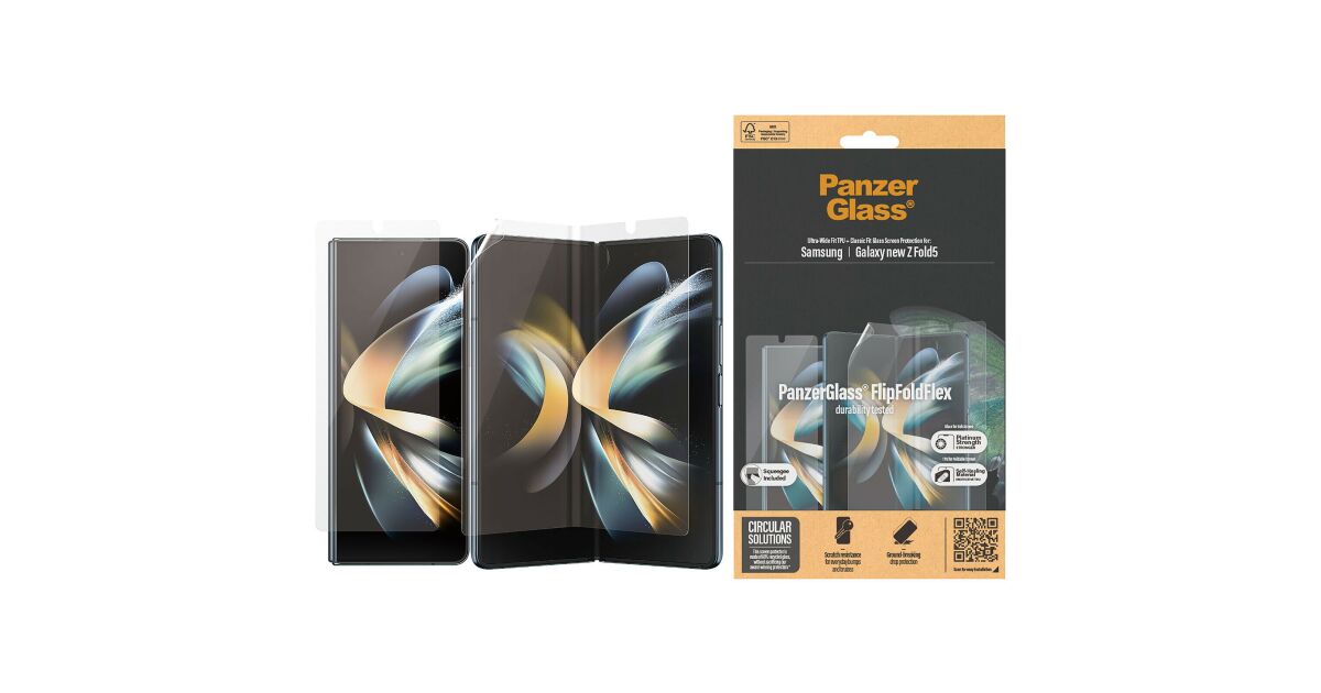 Set folie PanzerGlass Ultra-Wide Fit TPU și sticlă călită Classic Fit ...