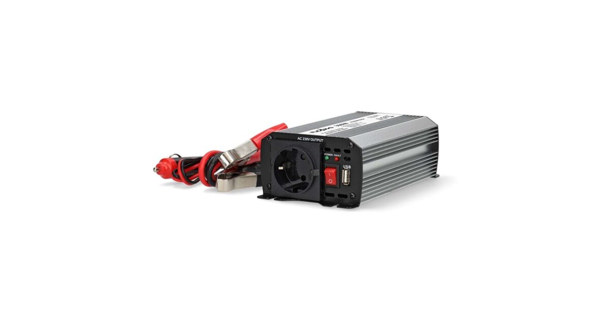 Nedis pim30012fgy Invertor 12v dc - 230v ac, 300w, conexiune: brichetă ...