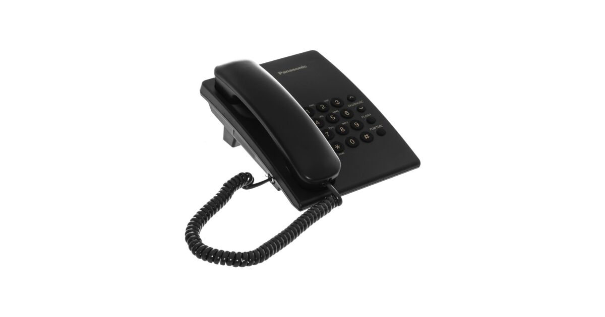 Telefon fix cu fir Panasonic, functie redial, Negru (KX-TS500PDB ...
