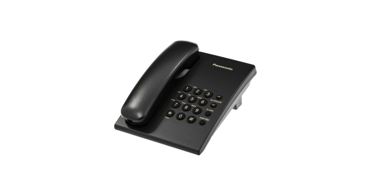 Telefon fix cu fir Panasonic, functie redial, Negru (KX-TS500PDB ...