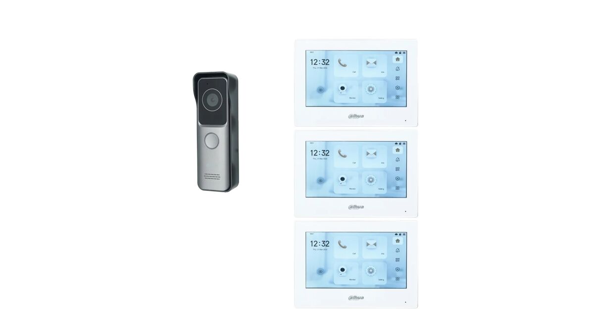 Sistem de interfon video IP Dahua, operare hands-free, acces inductiv ...