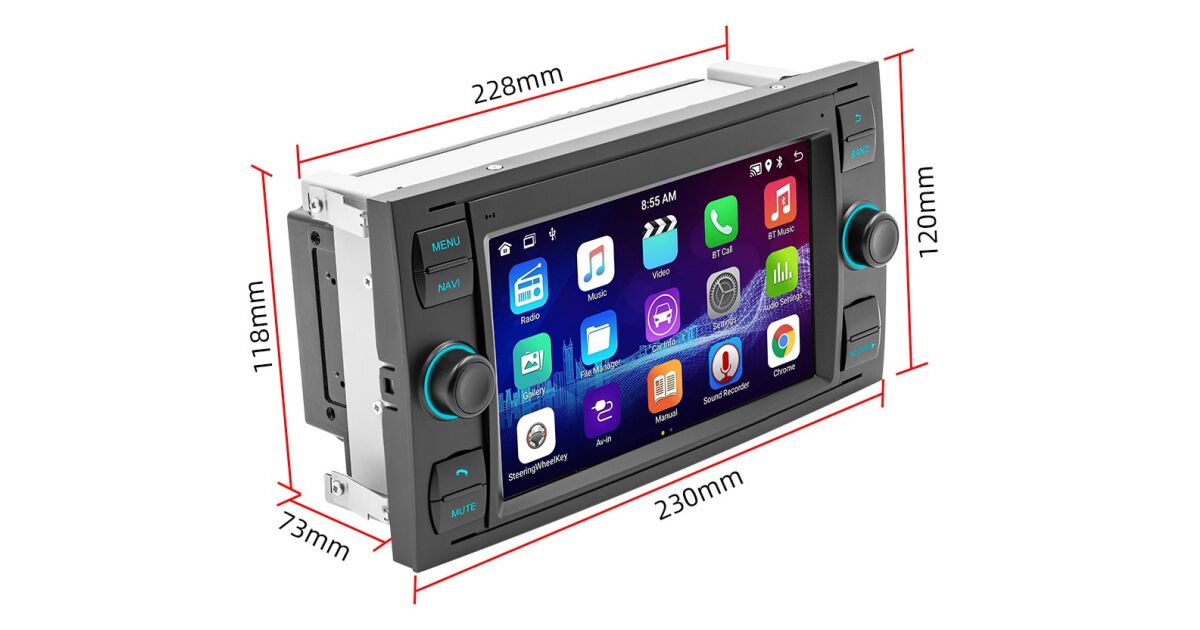 7 Ford Transit Carplay és Android Auto, 4GB RAM 64GB ROM, autós ...