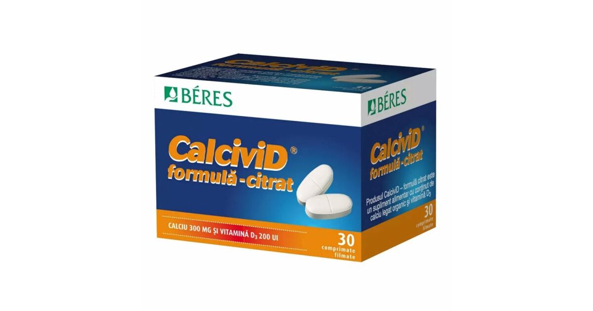 Calcivid Formula Citrat, 30 Comprimate, Beres | Pepita.com