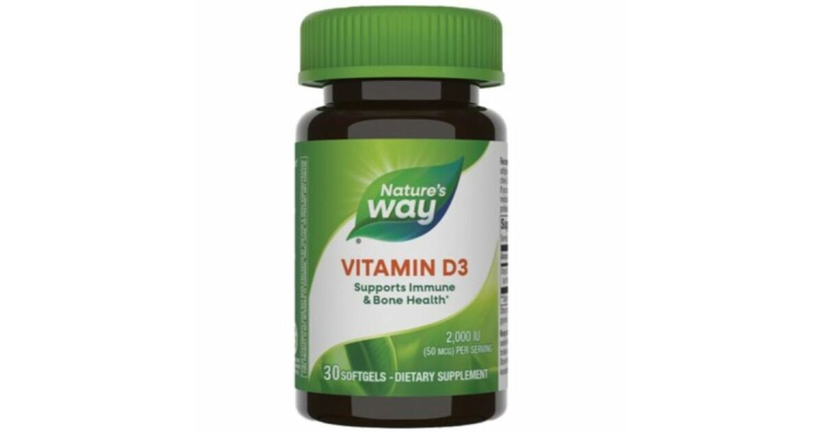 Vitamina D3 Natures Way, 2000 UI, 30 capsule, Secom | Pepita.com