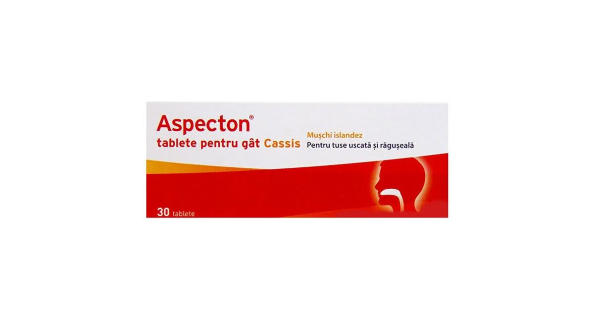 Aspecton Cassis tablete pentru gat, 30 Tablete, Krewel Meuselbach ...