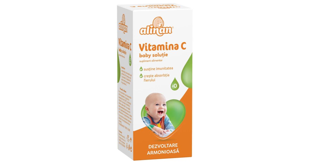 Picaturi orale Alinan Baby Solutie cu Vitamina C, 20ml, Fiterman Pharma ...
