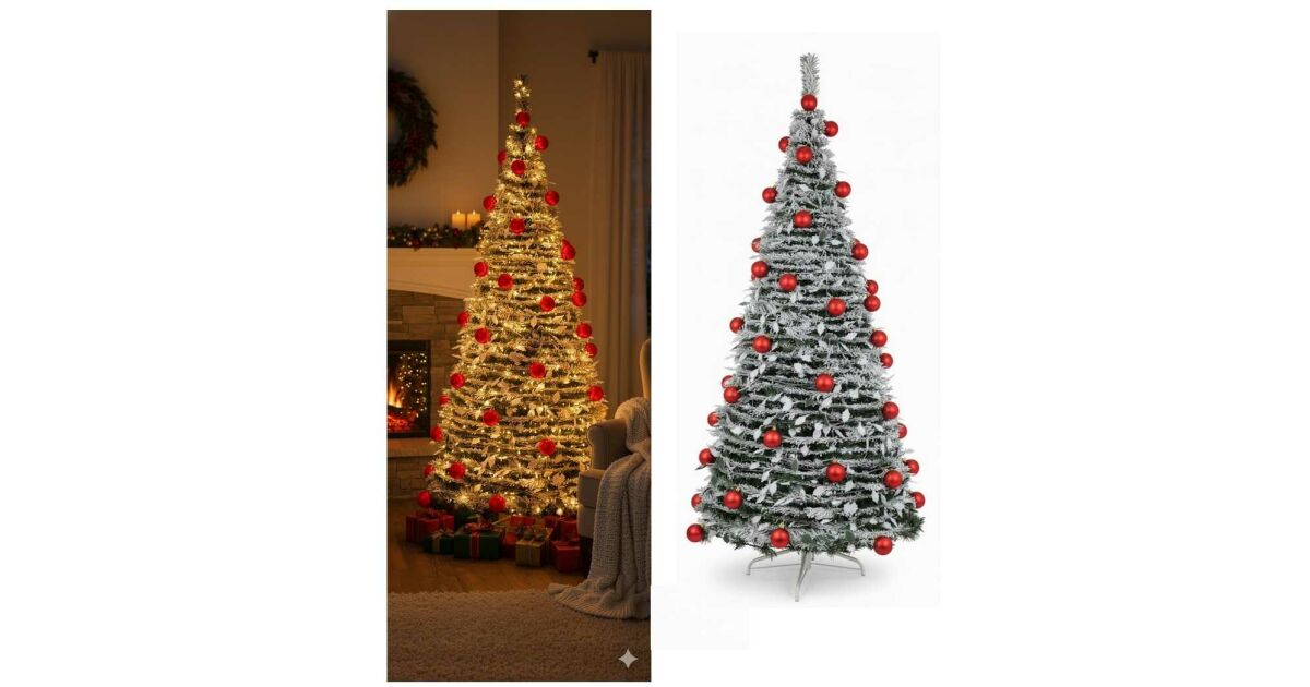 Recenzii: Brad de Crăciun pliabil Light Magic, brad artificial, 180 cm, cu iluminare LED ...