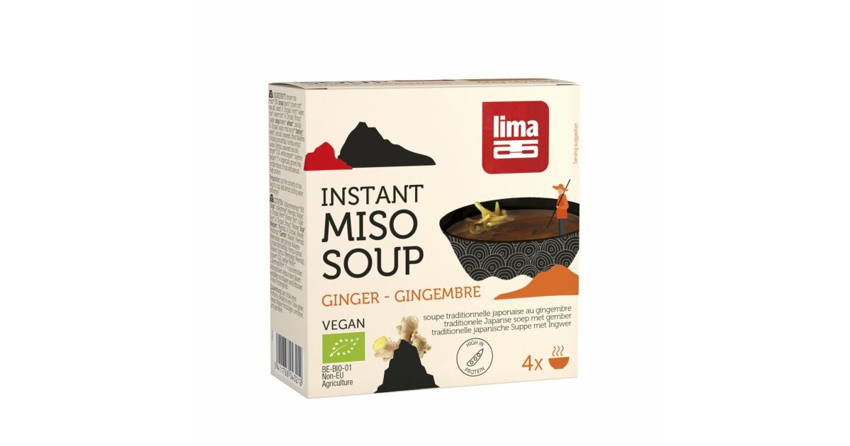 Instant Miso leves gyömbérrel Eco 4x15g Lima | Pepita.hu