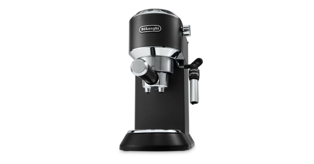 Espressor manual De’Longhi Dedica EC 685.BK, 1300 W, 1.1 L, 15 bari ...