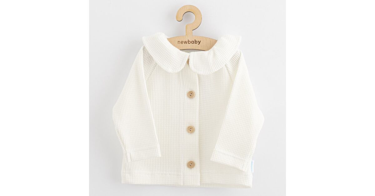 Baba kabátka gombokkal New Baby Luxury clothing Laura fehér | Pepita.hu