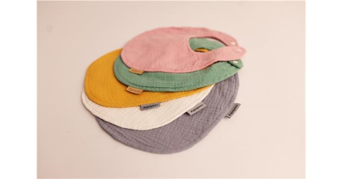 Muszlin baba előke New Baby mustard | Pepita.hu