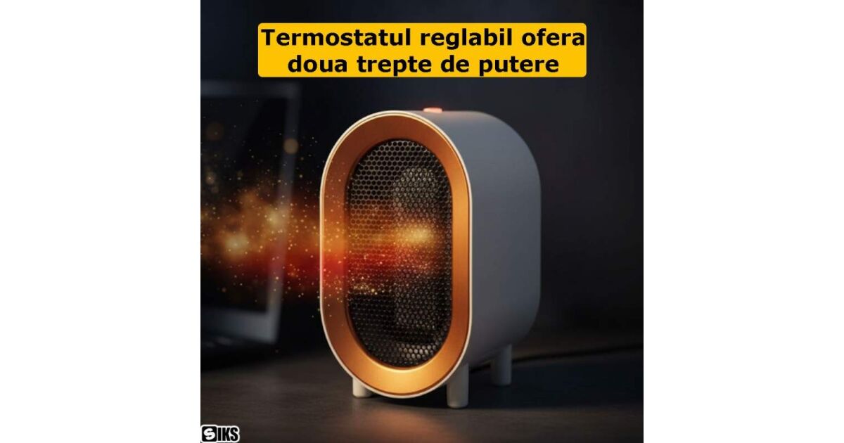 Aeroterma Aer Cald SIKS, Electrica, Mini Incalzitor, Portabil ...