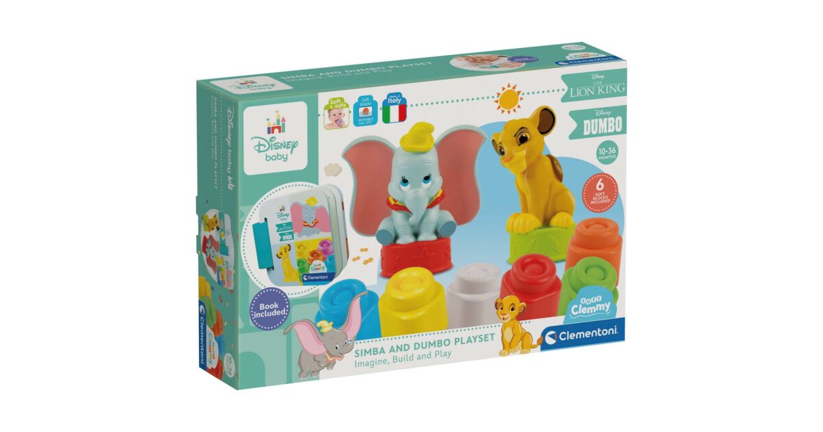 Clemmy - Disney - Simba és Dumbo - Puha építőkocka szett | Pepita.hu