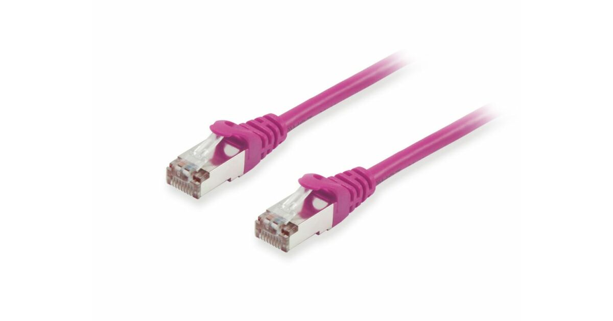 Echipament Cablu de retea Cat6A S/FTP 2xRJ45 5.00m mov LSZH Punga de ...