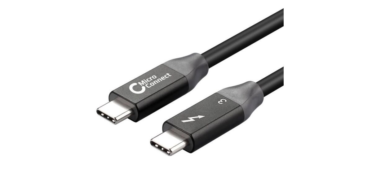 Cablu MicroConnect Premium Thunderbolt 3, 2M, Fără halogen, 240W USB ...