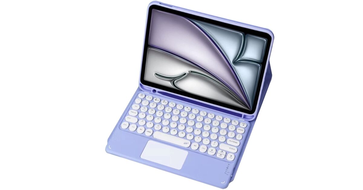 Husa cu tastatură Bluetooth touchpad pentru iPad Air 13 Gen6 (Violet ...