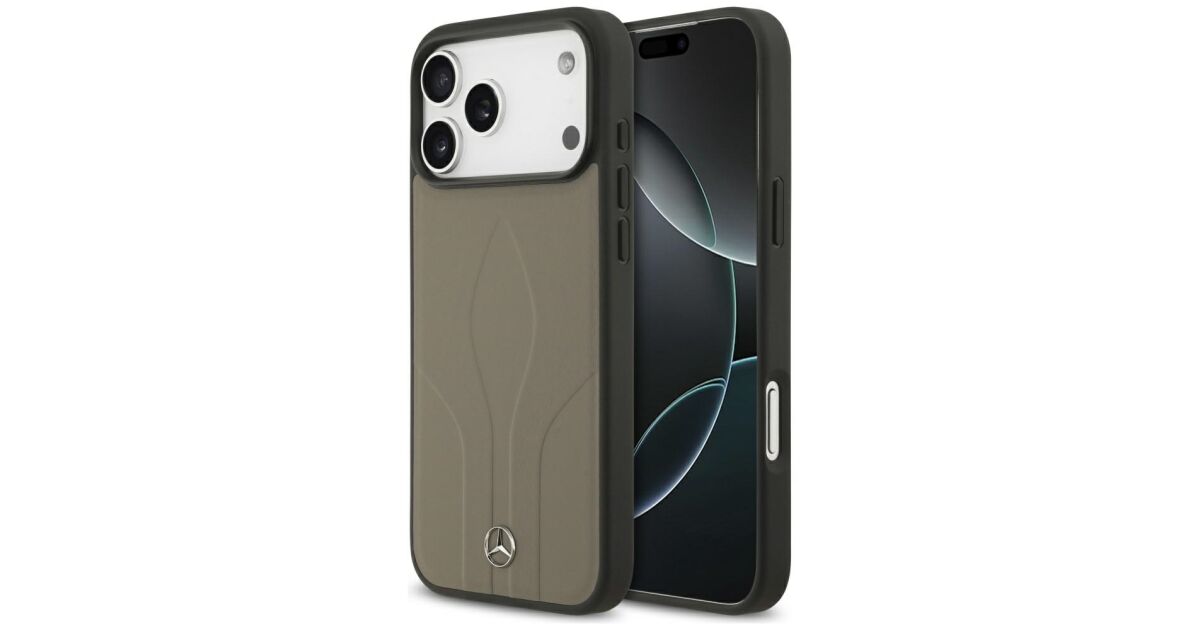 Husa Mercedes Leather The Move MagSafe pentru iPhone 17 Pro Max taupe ...