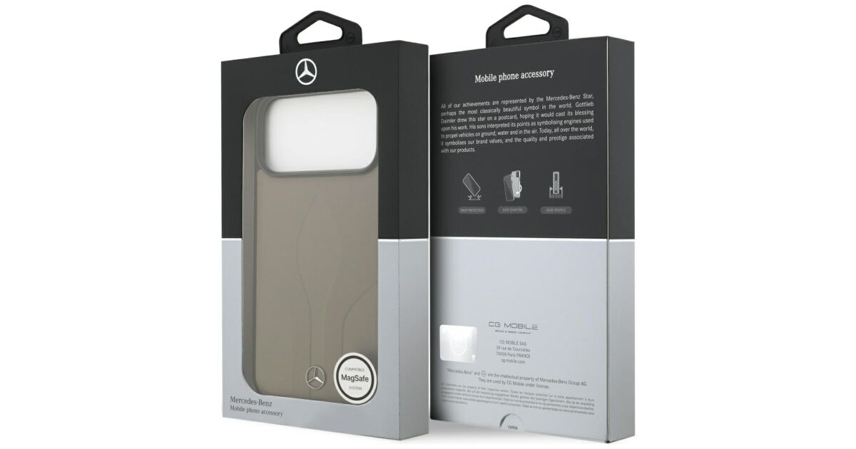 Husa Mercedes Leather The Move MagSafe pentru iPhone 17 Pro Max taupe ...