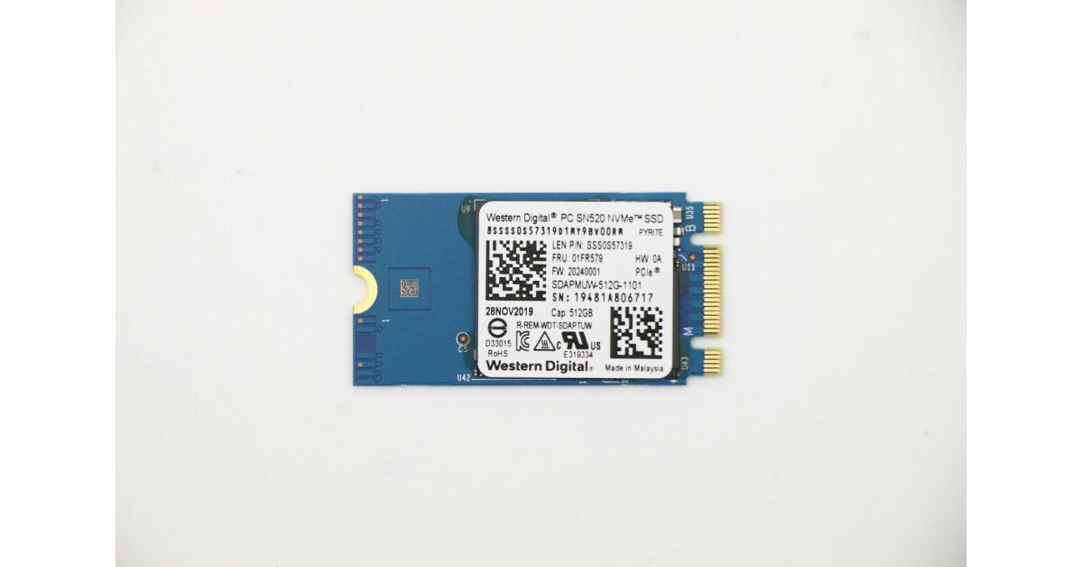 Lenovo 512GB M.2 PCIe 2242 SSD cu NVMe | Pepita.com