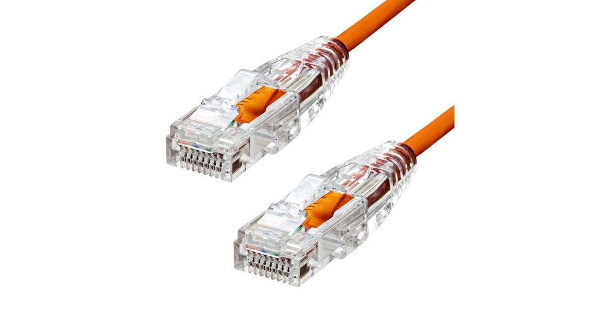 Cablu Ethernet ProXtend Ultra Slim CAT6 U/UTP CU LSZH Portocaliu 4m ...