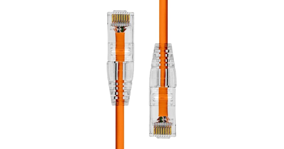 Cablu Ethernet ProXtend Ultra Slim CAT6 U/UTP CU LSZH Portocaliu 4m ...