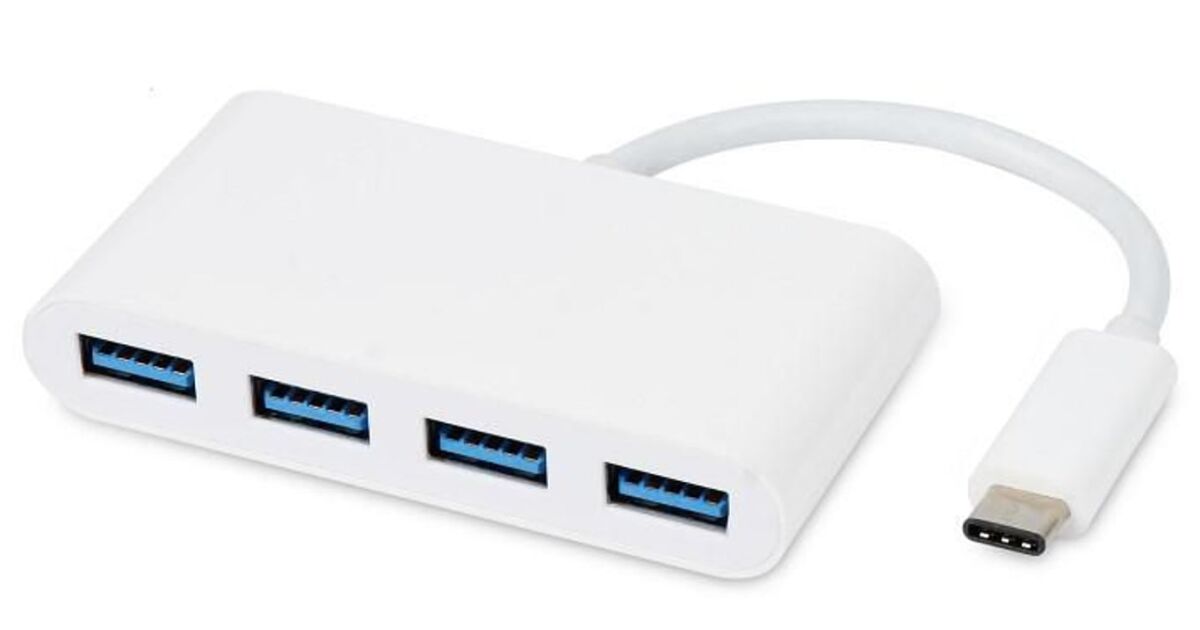 Adaptor MicroConnect USB-C Multiport cu patru porturi USB 3.0 A pentru ...